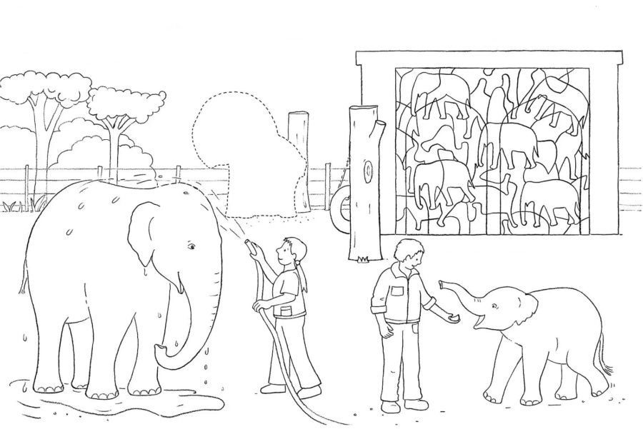 Coloriage Zoo à imprimer