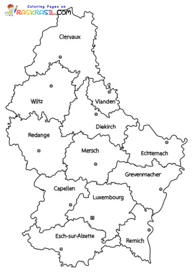 Disegni di Lussemburgo da Colorare