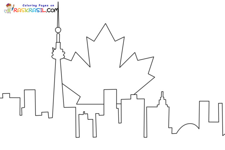 Desenhos de Canadá para Colorir