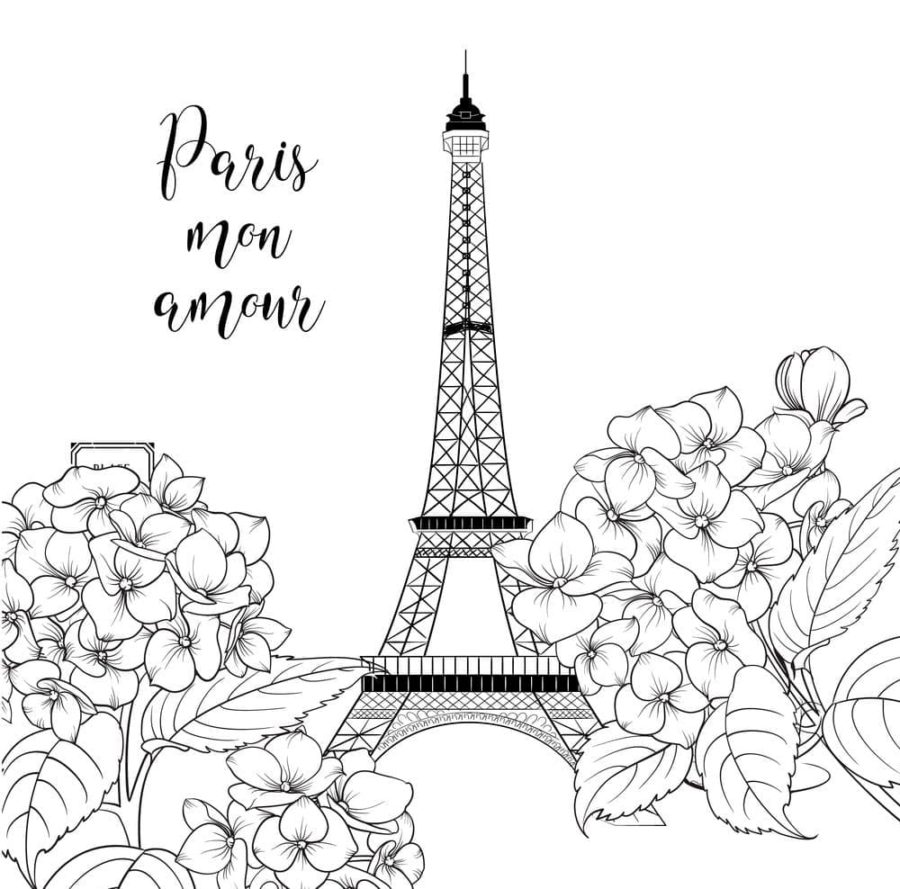 Dibujos de Paris para Colorear