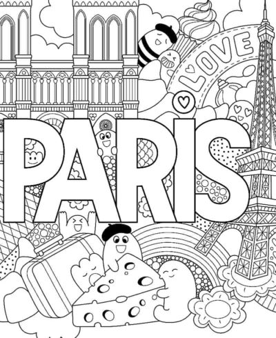 Paris Coloring Pages