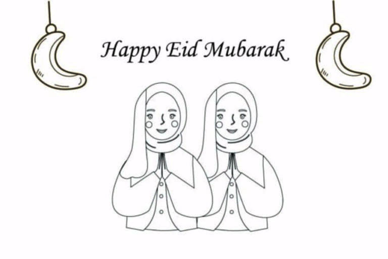 Eid Mubarak Coloring Pages | Free Printables