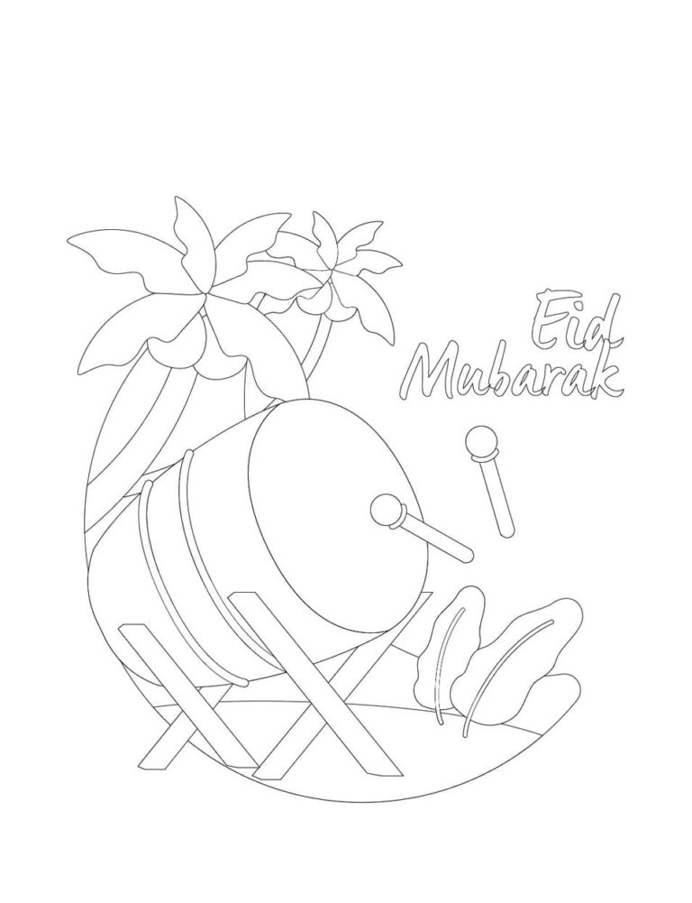 Eid Mubarak Coloring Pages | Free Printables