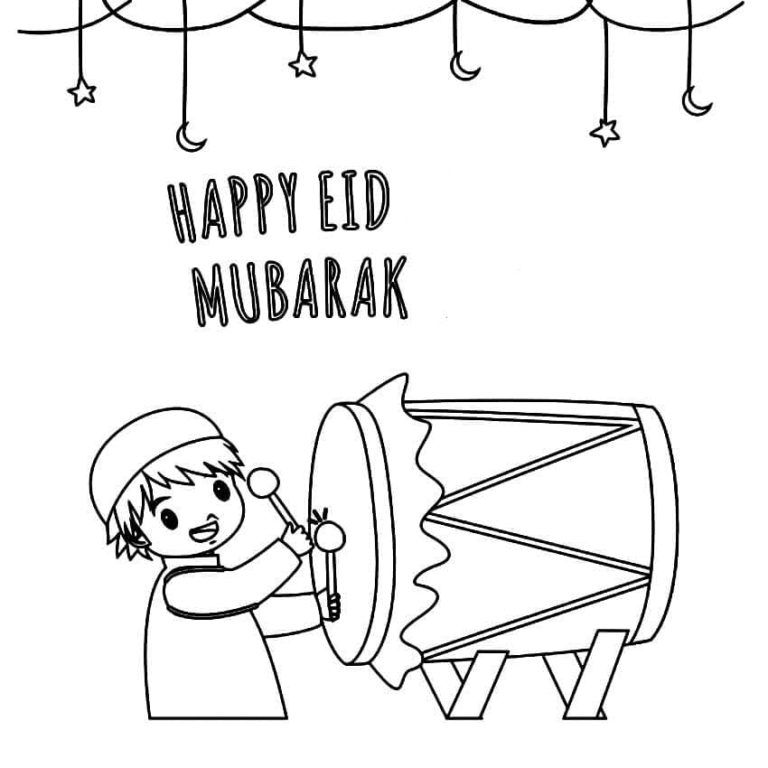 Eid Mubarak Coloring Pages | Free Printables