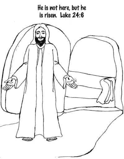 He Is Risen Coloring Pages