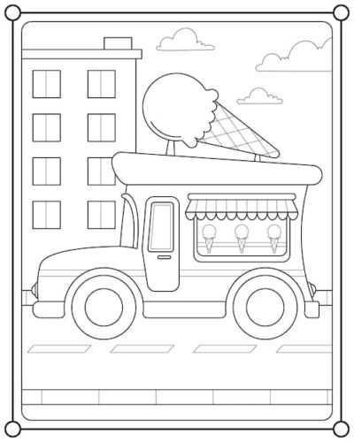 Ice Cream Truck Coloring Pages