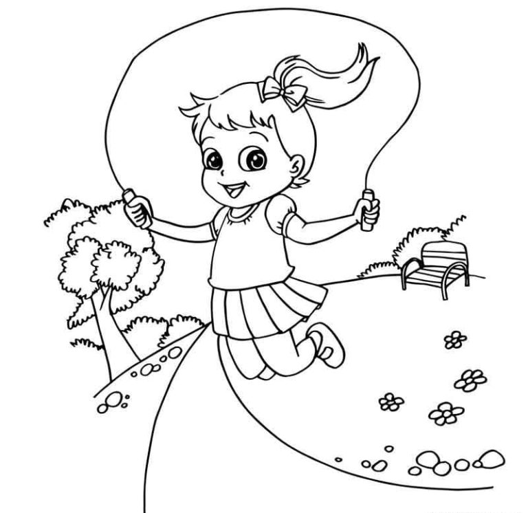 Jump Rope Coloring Pages