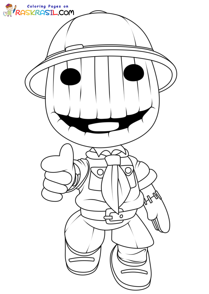 Little Big Planet Coloring Pages Sackboy Sketch Coloring Page