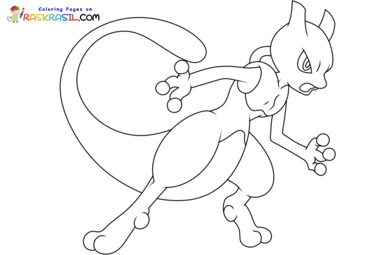 Mewtwo Coloring Pages
