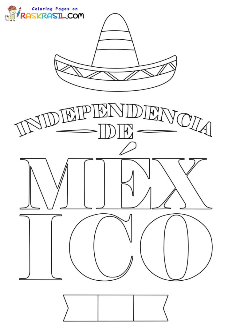 Dibujos del Día de la Independencia de México para Colorear
