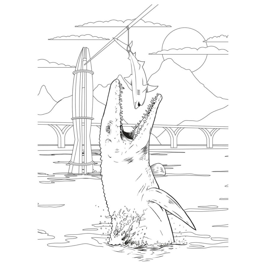 Mosasaurus Coloring Pages