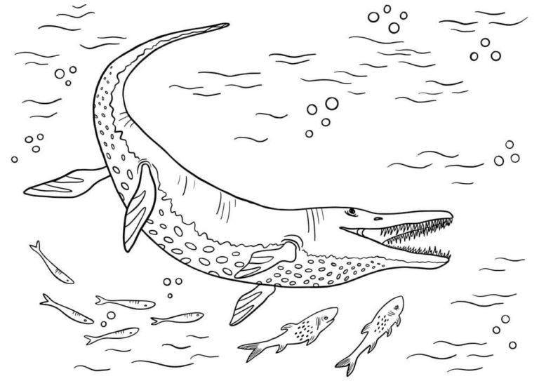 Mosasaurus Coloring Pages