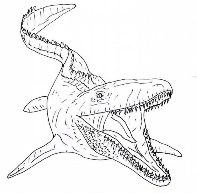 Mosasaurus Coloring Pages