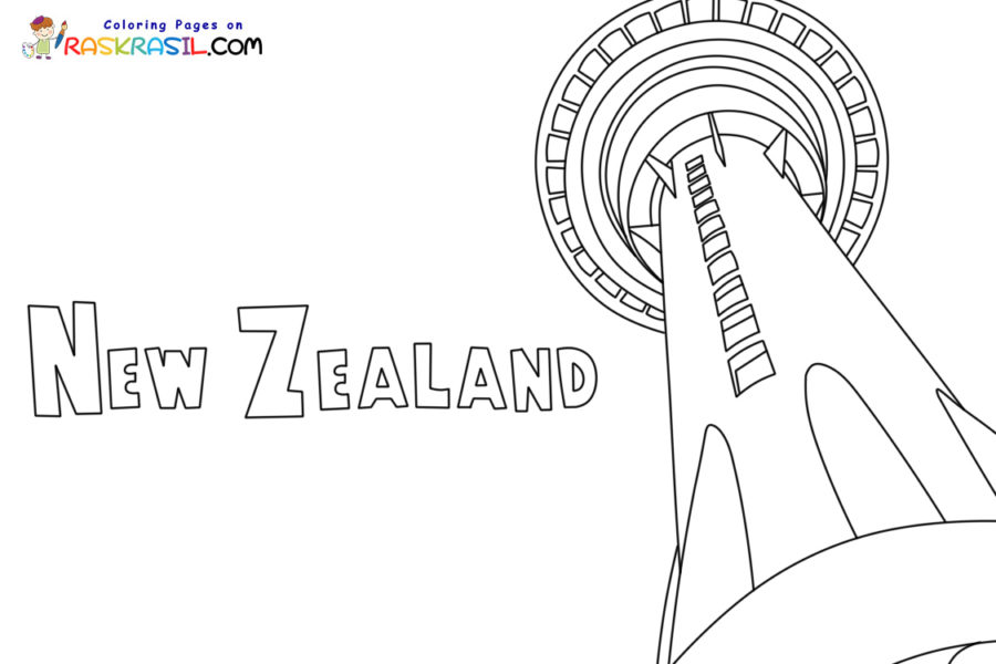 Coloriage Nouvelle-Zélande à imprimer