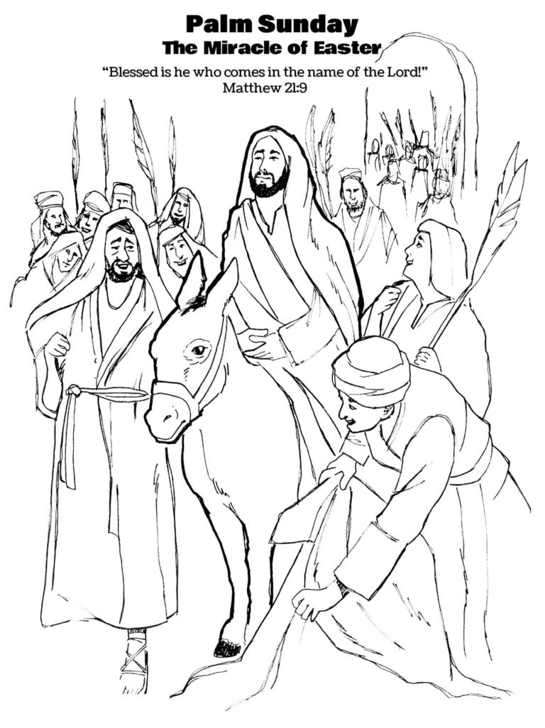 Palm Sunday Coloring Pages | Free Printables