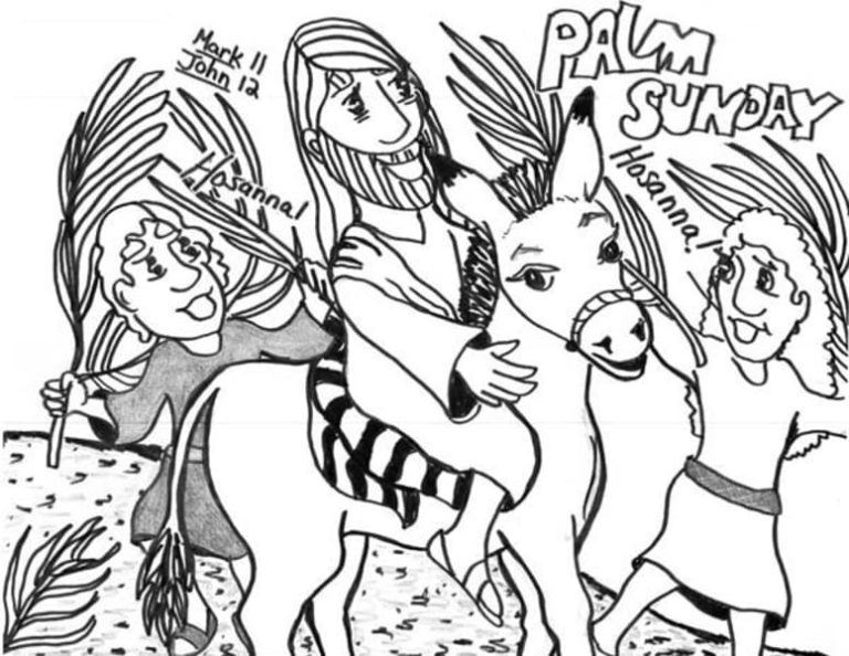 Palm Sunday Coloring Pages | Free Printables