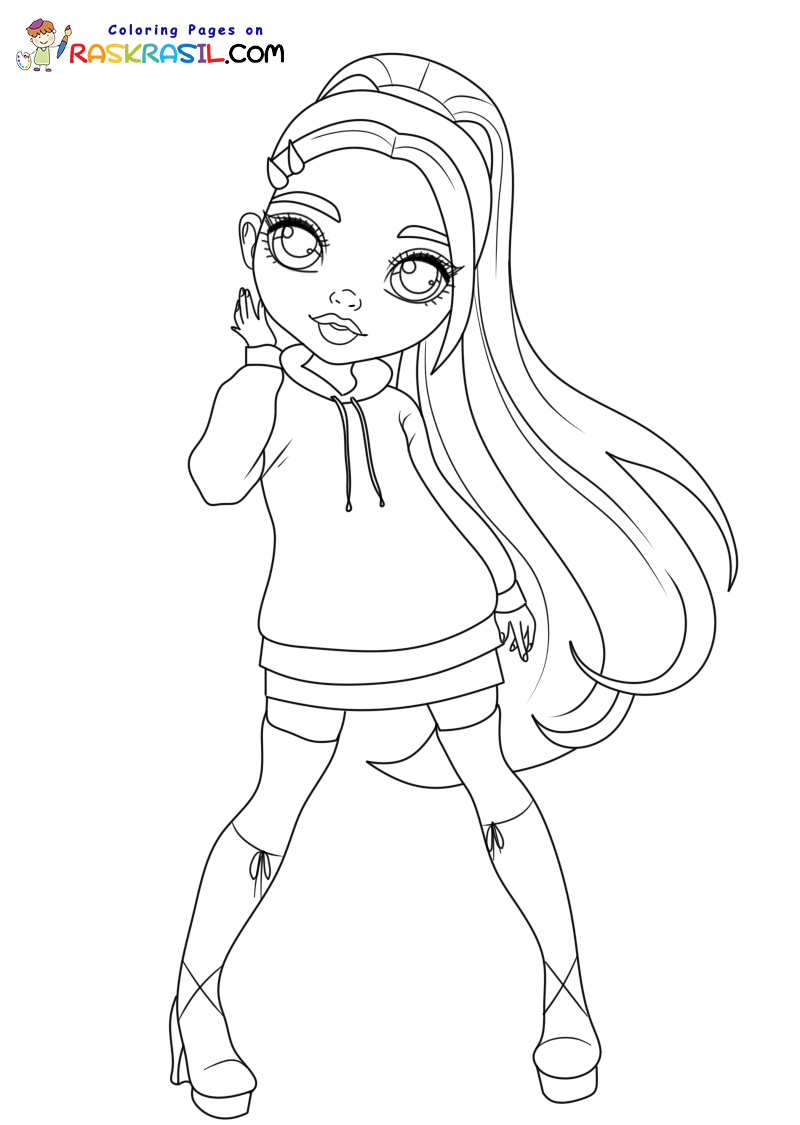 Coloriage Rainbow High Junior à imprimer