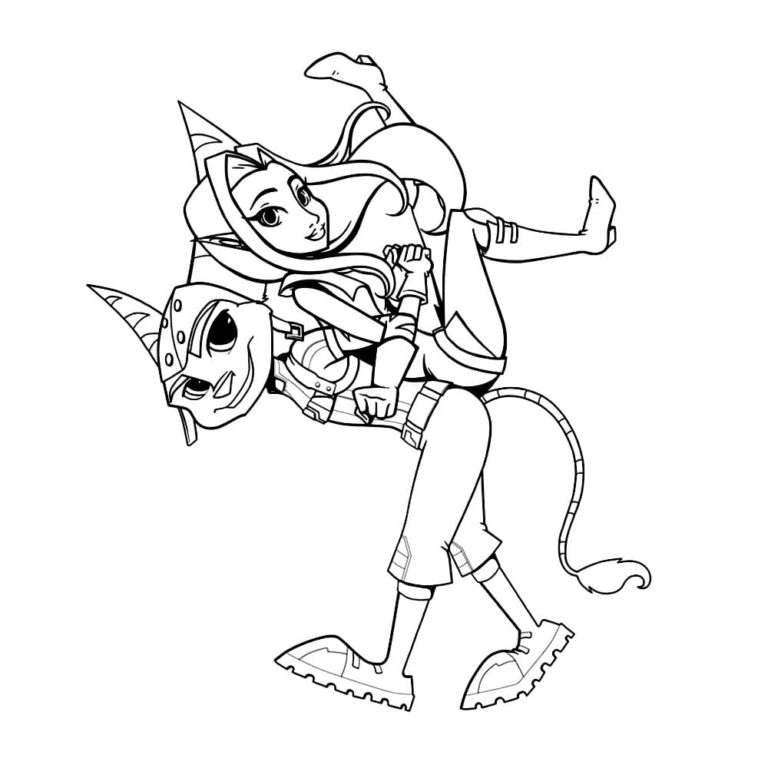 Ratchet and Clank Coloring Pages