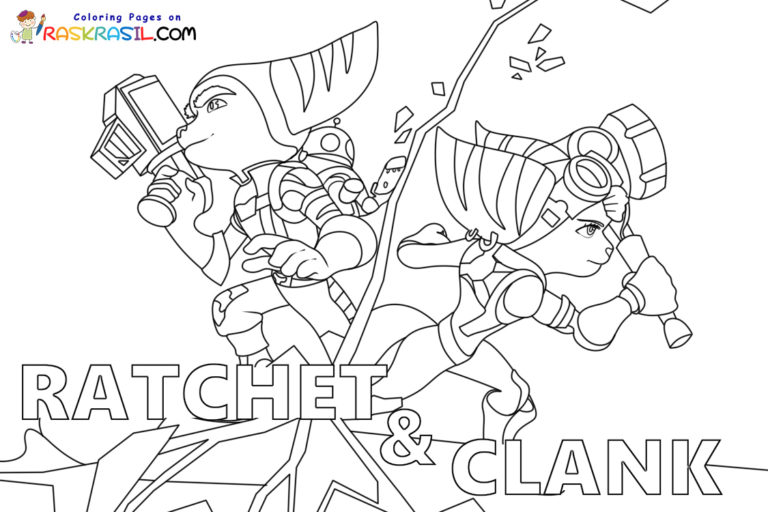 Ratchet and Clank Coloring Pages