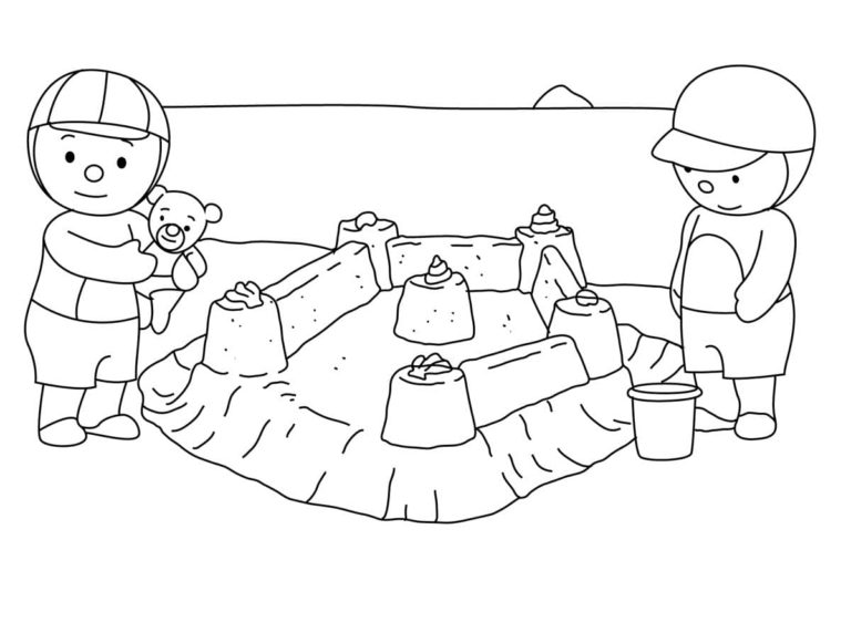 Coloriage Château de Sable à imprimer