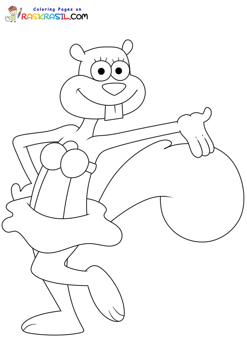 Arenita Esponja Cheeks Mejillas Kolorowanka Pysia Kleurplaat Spongebob ...