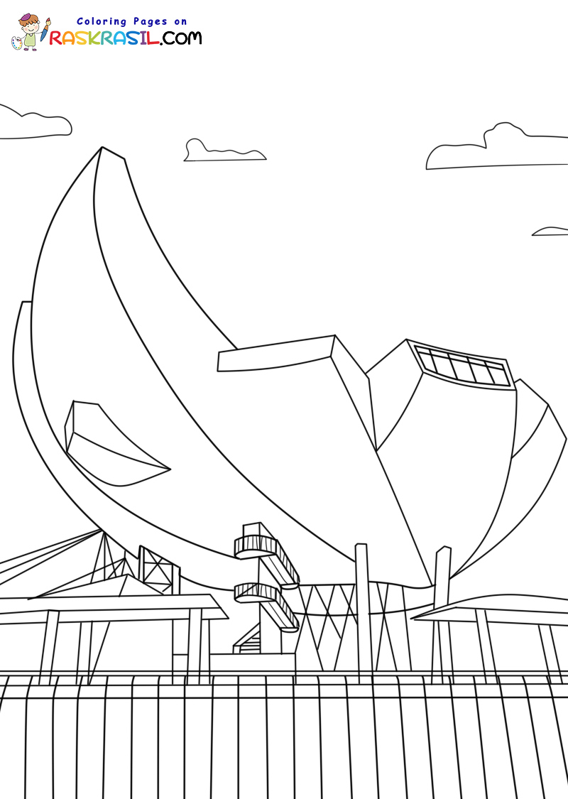 Disegni di Singapore da Colorare