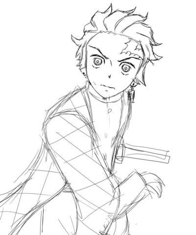 Tanjiro Coloring Pages