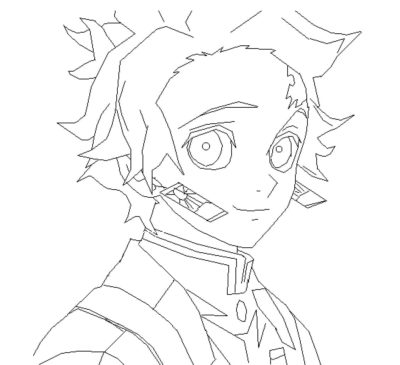 Coloriage Tanjiro à Imprimer