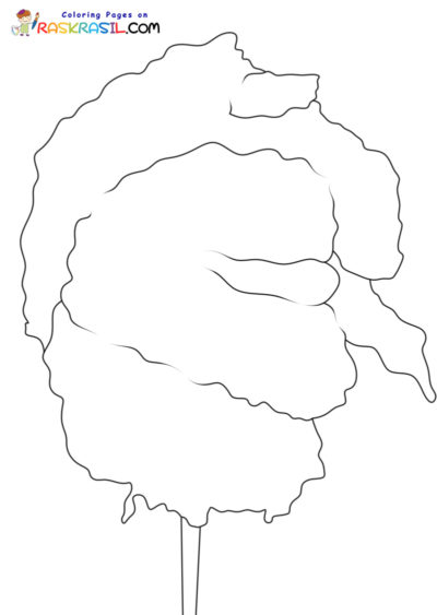 Cotton Candy Coloring Pages