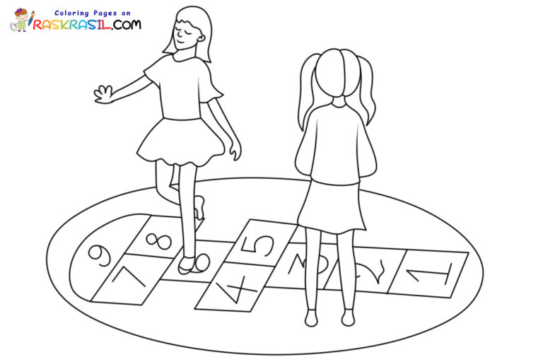 Coloriage Marelle à imprimer