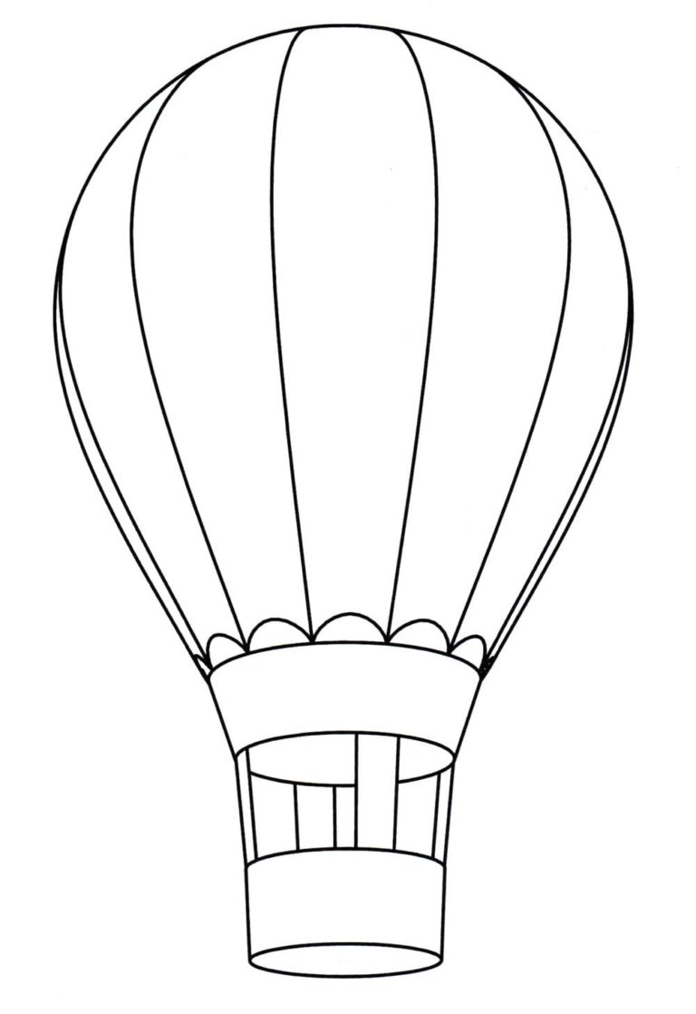 Dibujos De Globo Aerostático Para Colorear