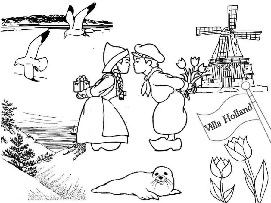 Coloring Netherlands Kleurplaat Dutch Nederland Holland Para Pages Nl ...