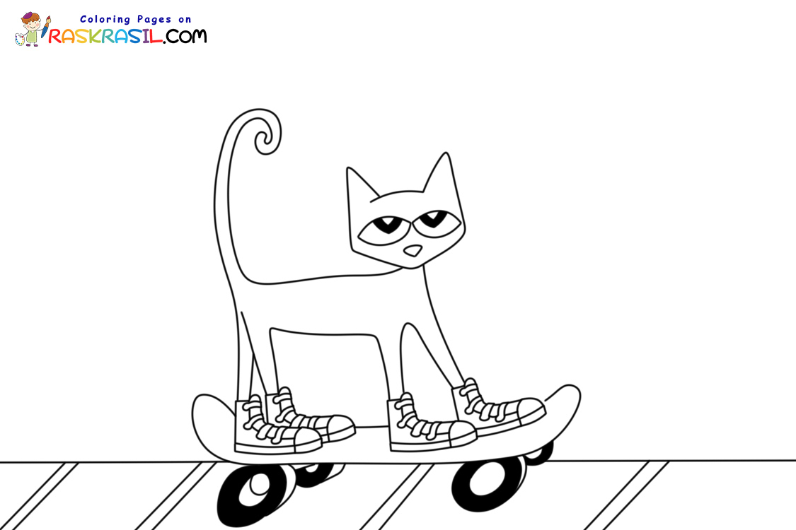 Dibujos de Pete el Gato para Colorear