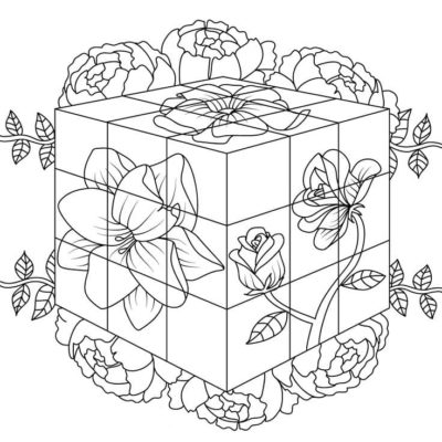 Coloriage Rubik's Cube à imprimer