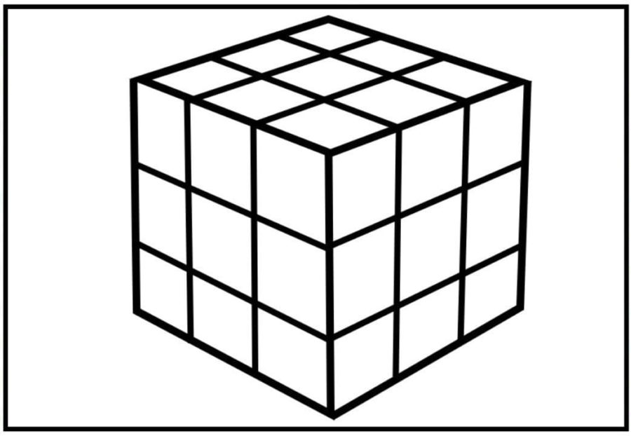 Dibujos de Cubo de Rubik para Colorear