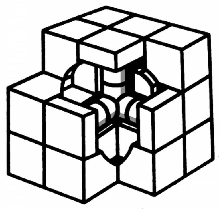 Coloriage Rubik's Cube à imprimer