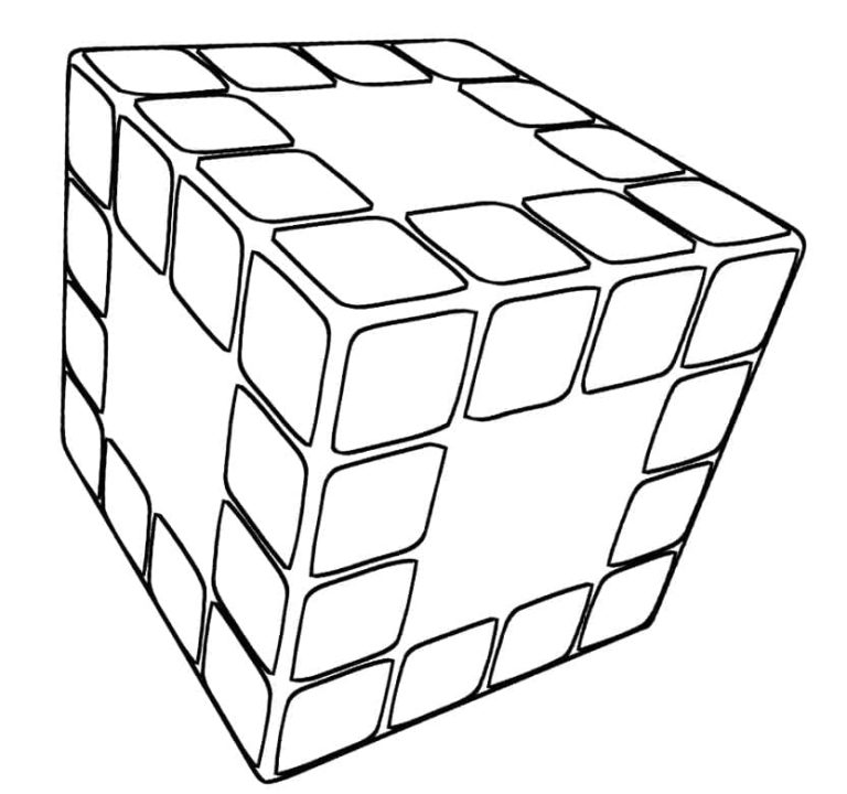 Dibujos de Cubo de Rubik para Colorear
