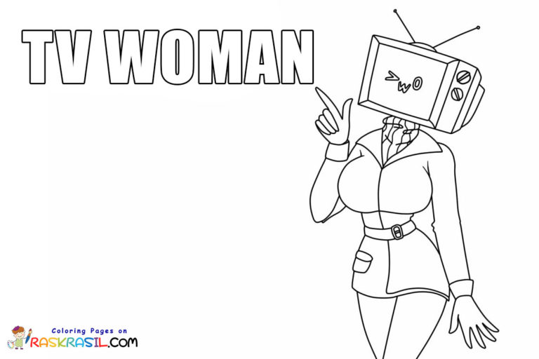 TV Woman Coloring Pages