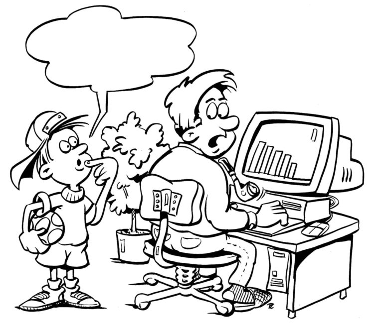 Ausmalbilder Computer | Kostenlos Malvorlagen zum Ausdrucken