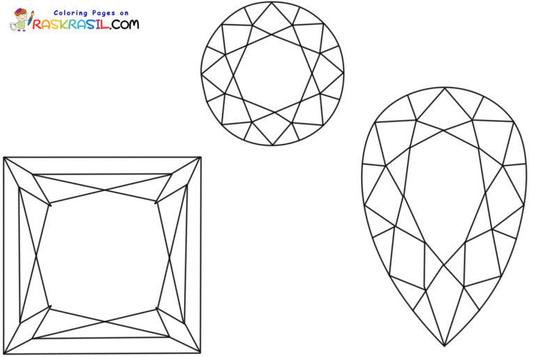 Diamond Coloring Pages