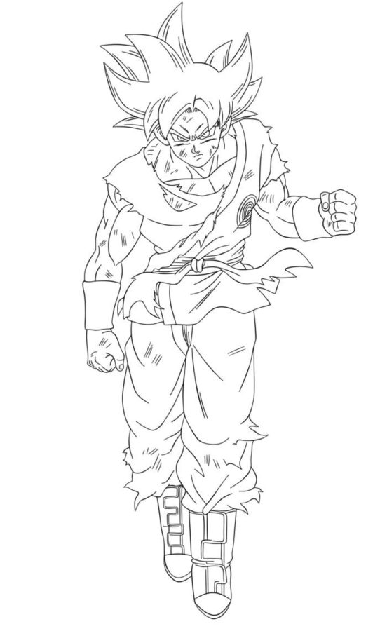 Goku Ultra Instinct Coloring Pages