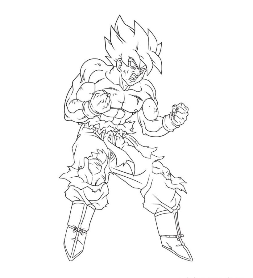 Goku Ultra Instinct Coloring Pages