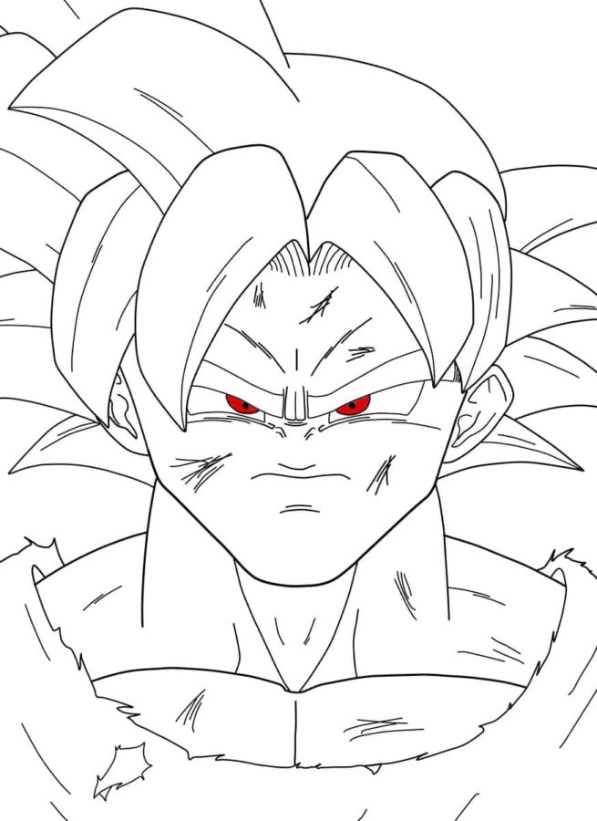 Kolorowanki Goku Ultra Instinct | Darmowe Malowanki do wydruku