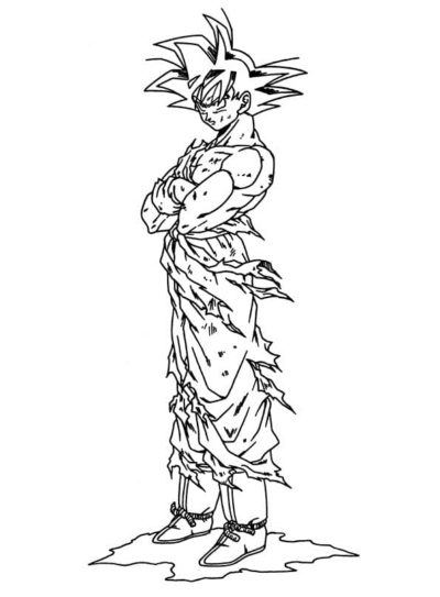 Goku Ultra Instinct Coloring Pages