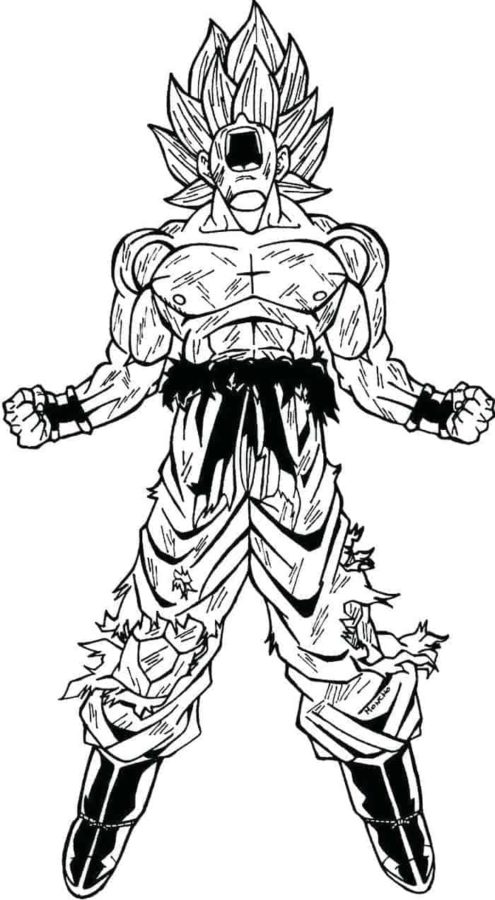 Goku Ultra Instinct Coloring Pages