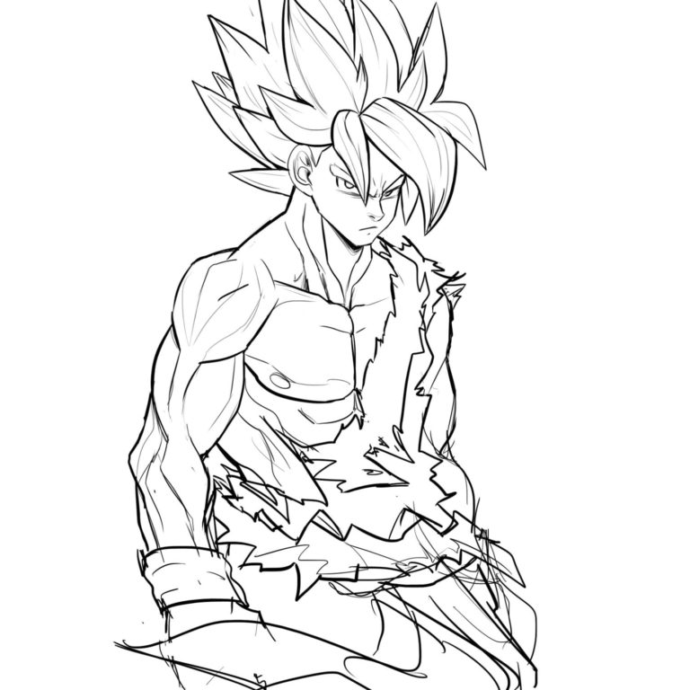 Goku Ultra Instinct Coloring Pages