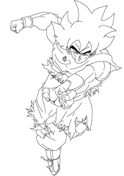 Goku Ultra Instinct Coloring Pages