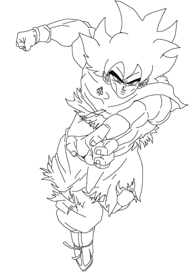 Goku Ultra Instinct Coloring Pages