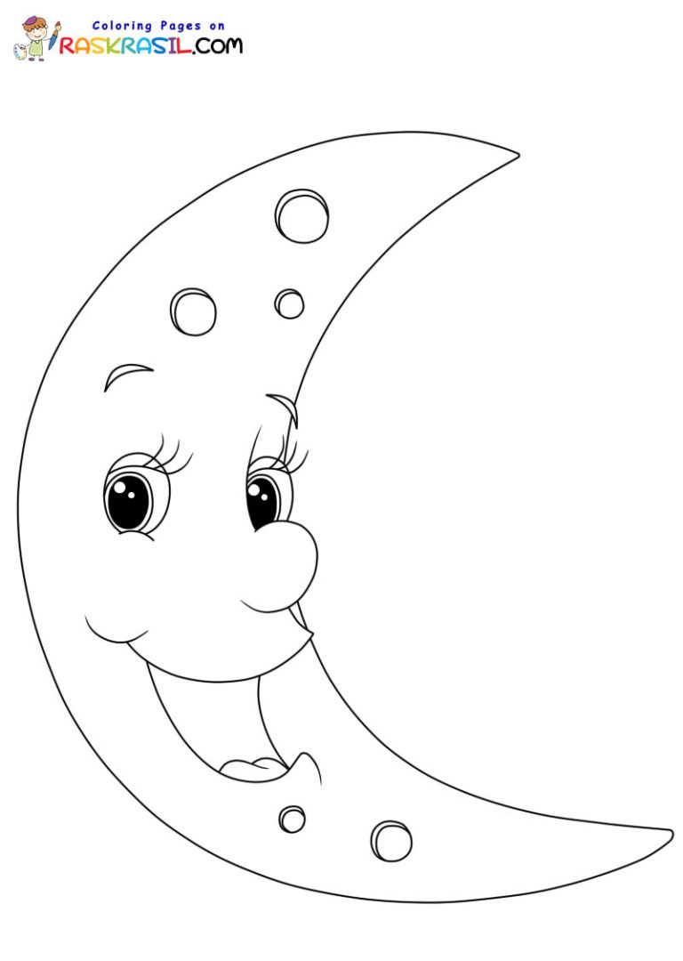 Moon Coloring Pages