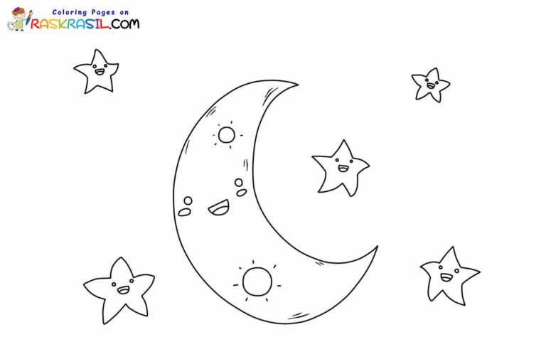 Dibujos de Luna para Colorear